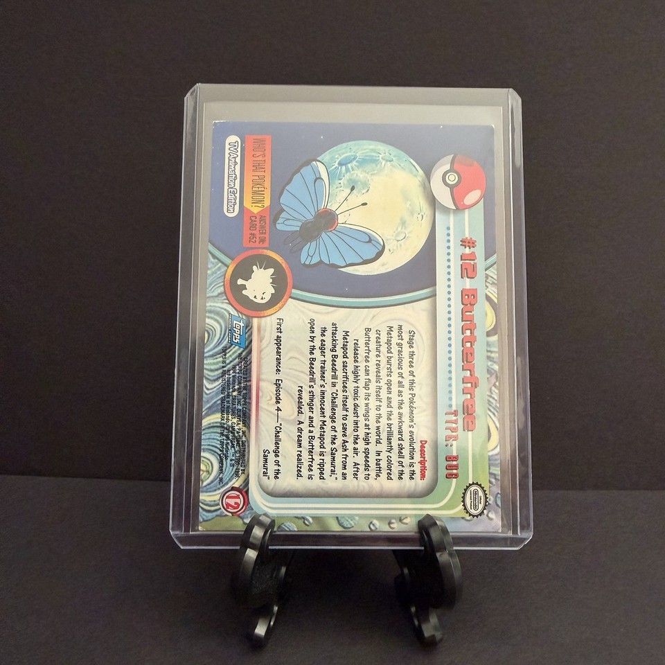 Pokémon Topps TV Animation Series 1 (Blue Logo) #12 Butterfree Rainbow ...