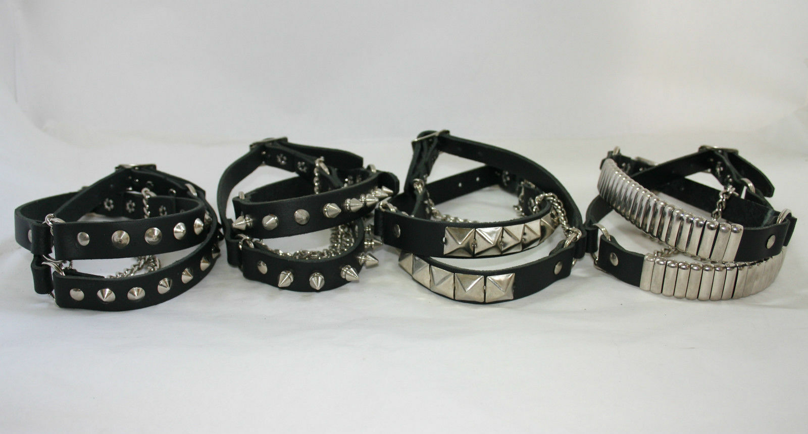 Genuine Real Leather BOOT STRAPS BLACK 5 STYLES PUNK GOTHIC FASHION ...
