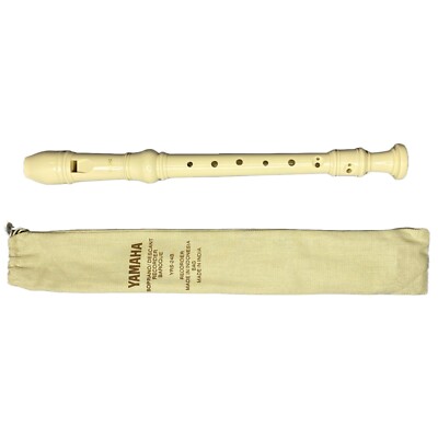 Yamaha Plastic Soprano Recorder Flute Baroque Fingering YRS-24B Ivory ...