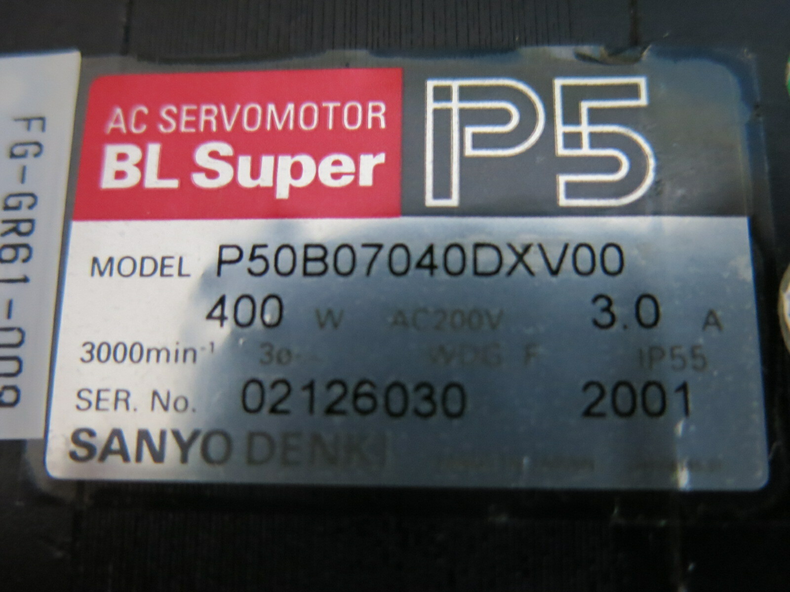 P50B07040DXV00 Hirata Sanyo Denki 400w AC Servo Motor for sale online ...