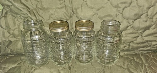 Longaberger Blue Ribbon One Quart Canning Jars (4) NEW | eBay