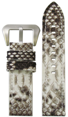 26mm XL Panatime White Vintage Genuine Python Watch Band w White ...