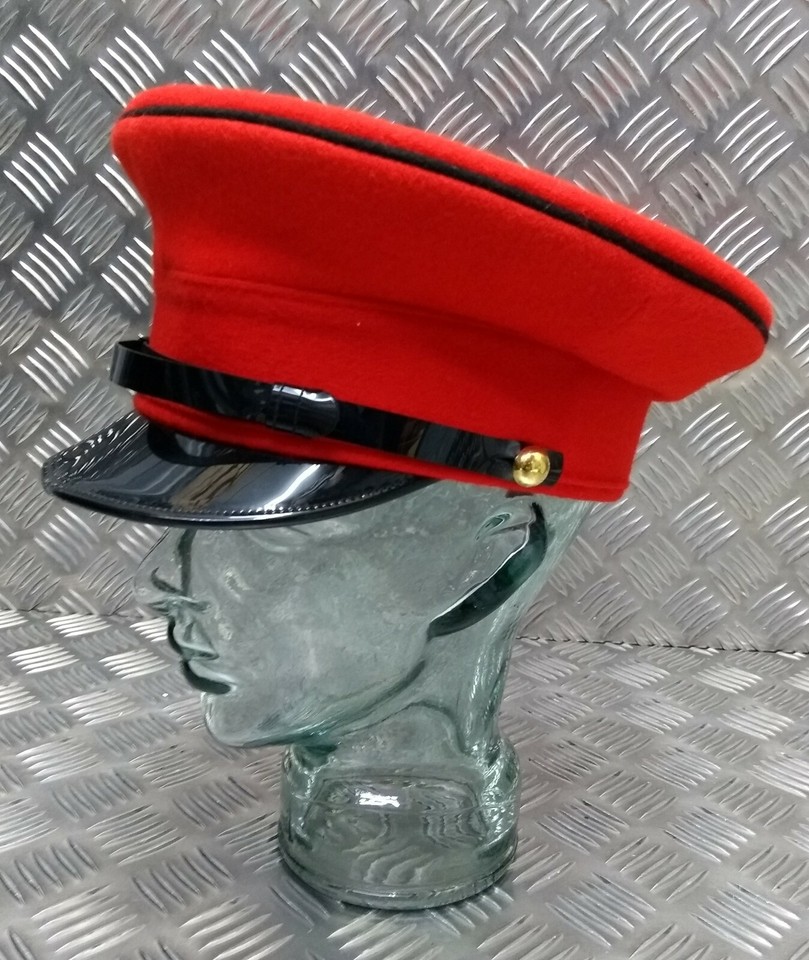 No1 Red Uniform Dress Hat With Plain Buttons & Chinstrap Made in ...