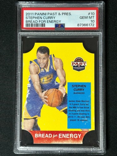 2011 Panini Past & Present Bread For Energy Stephen Curry #10 PSA 10 ...