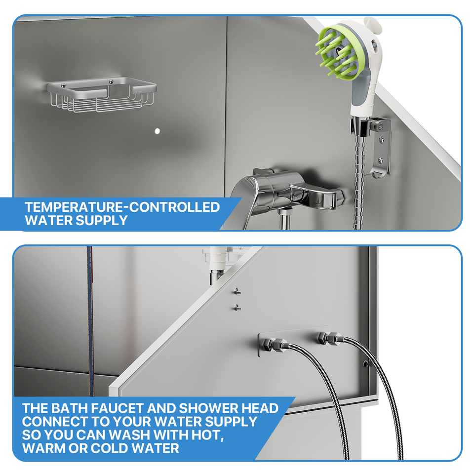 Electric Lift Dog Cat Grooming Bath Tub 50" Professional Pet Wash ...