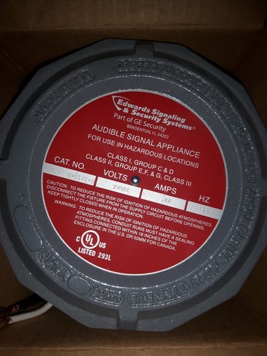 Edwards Adaptabuzzer B-8141-G1 Explosion Proof GE Security Heavy Duty ...
