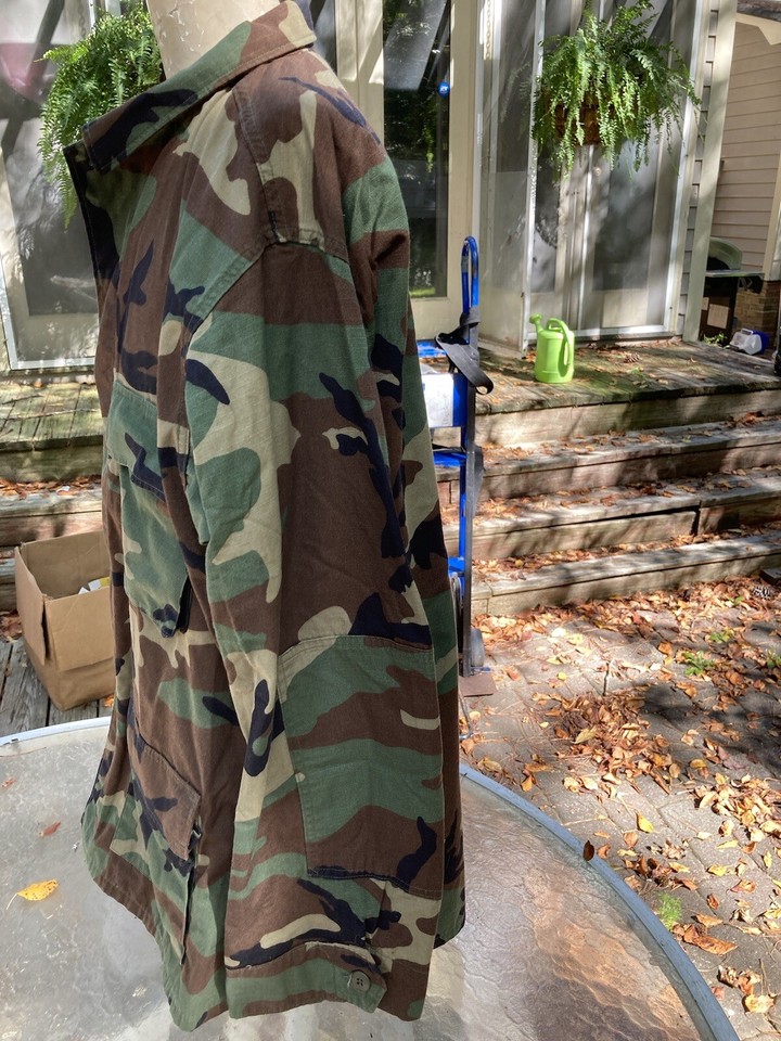 US M81 Woodland BDU Shirt, Army Military Camo Uniform Large Regular | eBay