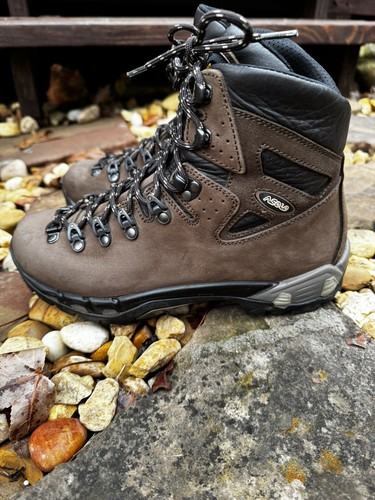 Asolo Power Matic 250 NBK Brown Leather Hiking Boots Women Sz 8 Vibram ...