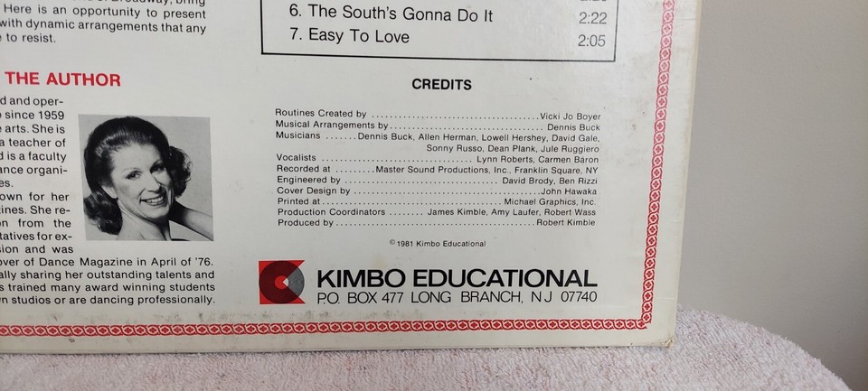 DANCIN' W/ VICKI JO BOYER JAZZ AND TAP KIMBO KIM 4065 VINYL RECORD 1981 ...