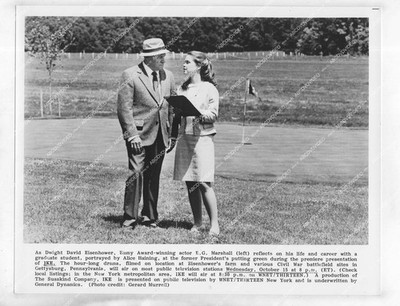 o48497 1986 orig photo E.G. Marshall, Alice Haining TVM Ike orp-48497 ...