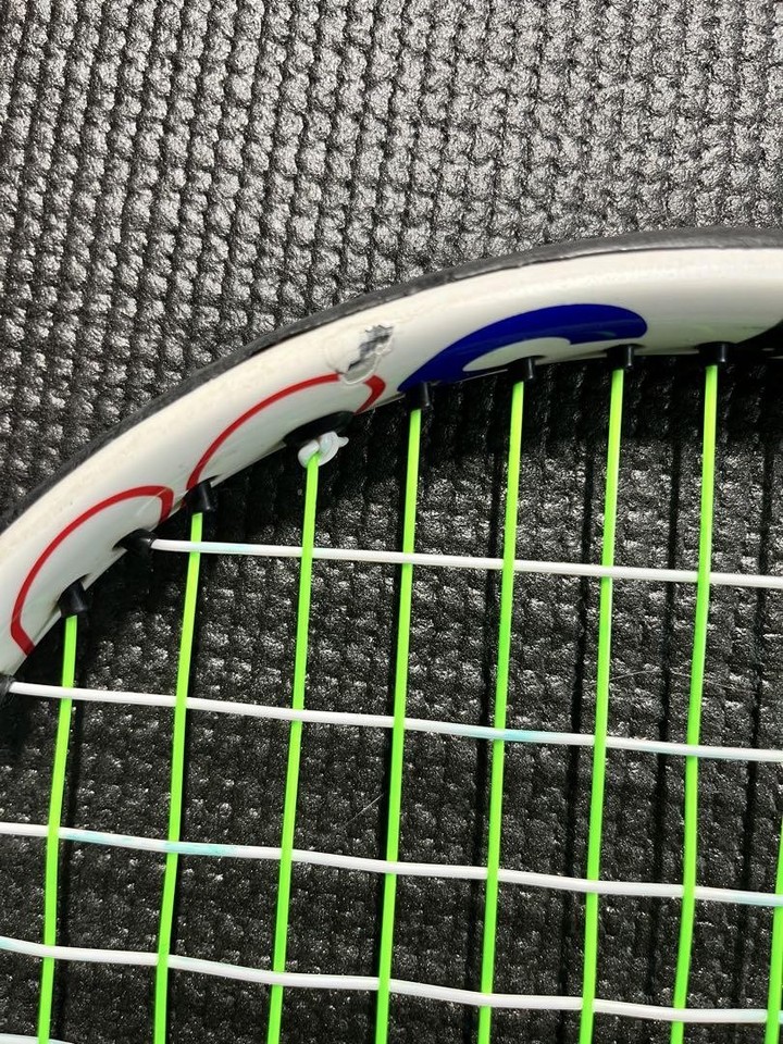 Technifiber T-Fight 300 Tennis Racket 2-Piece Used Hard Court Damage | eBay