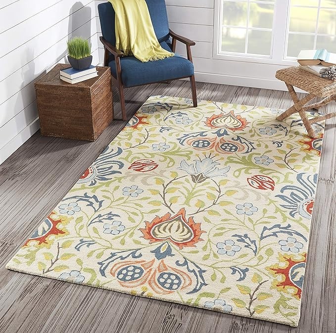 Collection, 100% Wool Hand Tufted Loop Cut Contemporary Area Rug | eBay UK