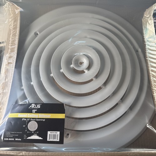 Altus Premium Round Ceiling Diffuser Grille 12" White | eBay