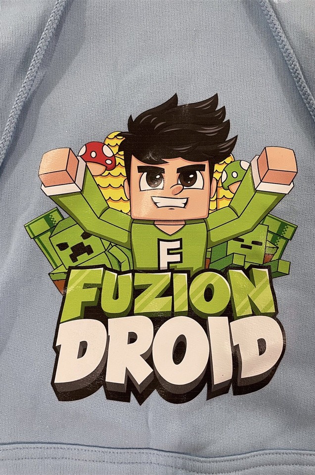 Hoodie Minecraft Fusion Droid Graphics Gamer Video Sweatshirt Adult ...