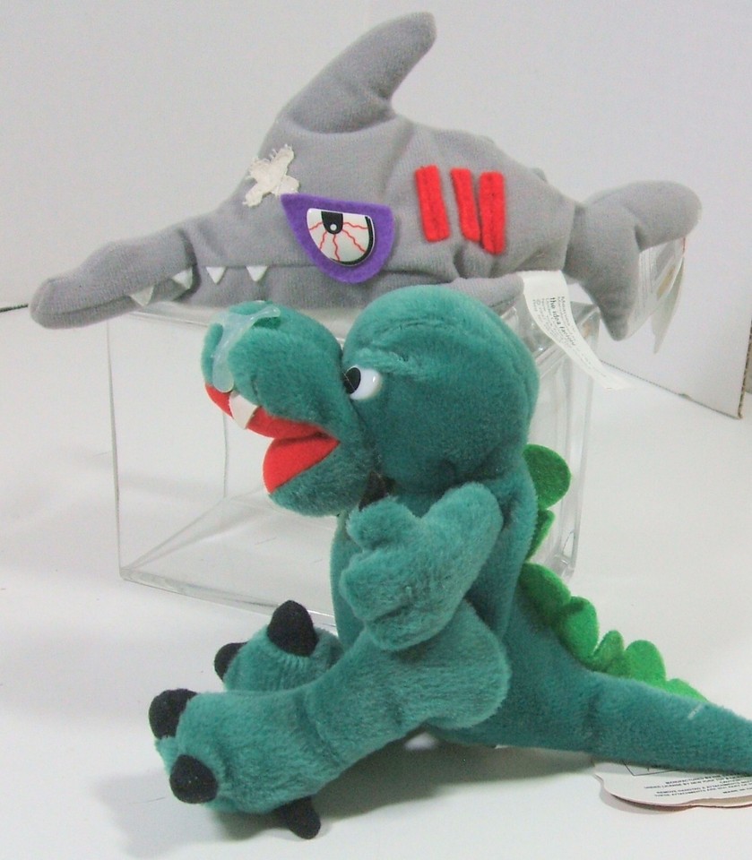 Meanies Series 1 Boris The Mucousaurus & Sledge the Hammerhead Shark ...