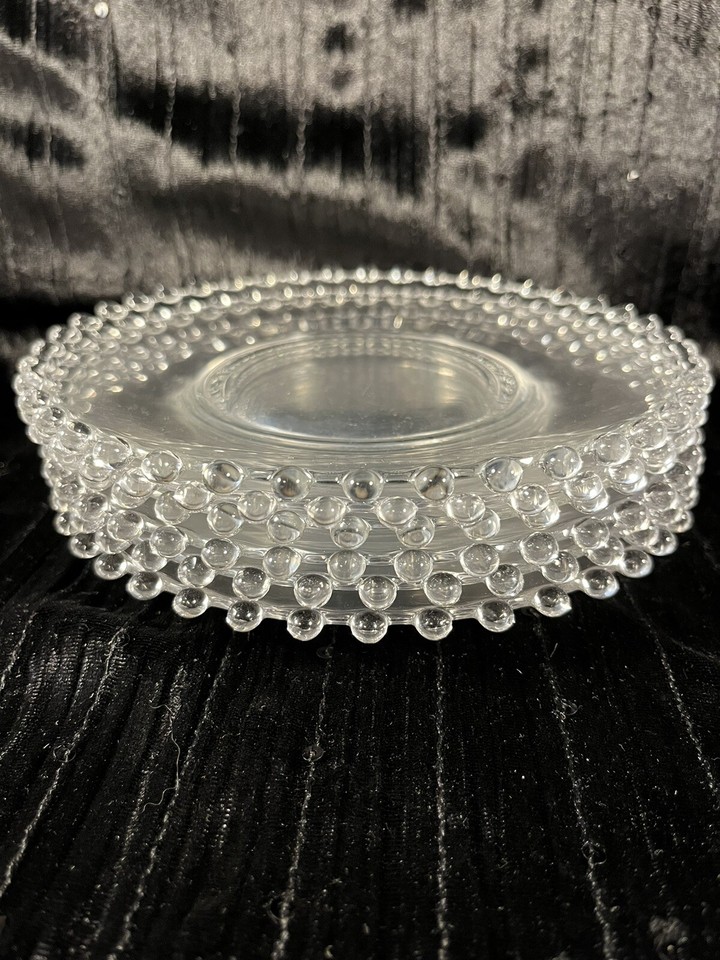 Imperial Candlewick Dessert Plates Clear Glass Set of Six 7 1/4” | eBay