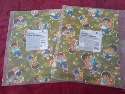 AGC Nickelodeon Go Diego Go Gift Wrap Wrapping Paper 2 pkgs 2 Sheets ...
