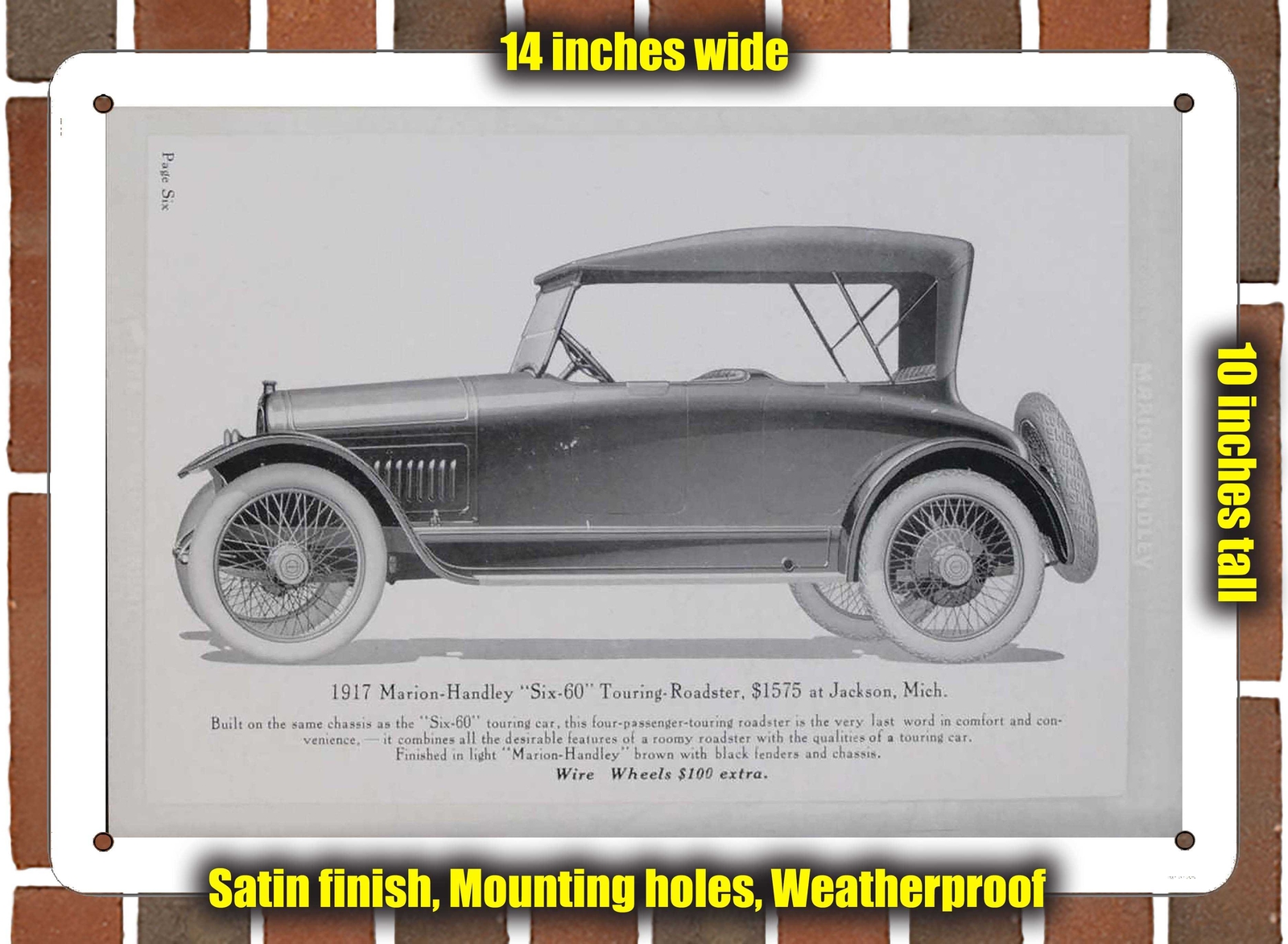 Metal Sign - 1917 Marion Handley (Sign Variant #07) | eBay