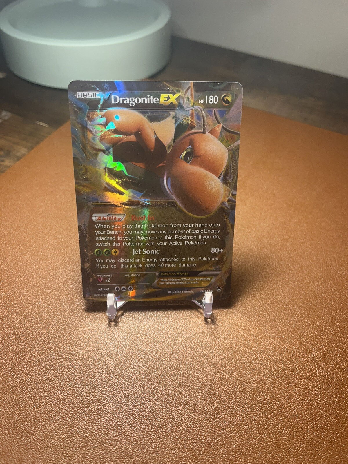 Pokemon Silver Fan Art Dragonite EX 180 HP 74/111 | eBay