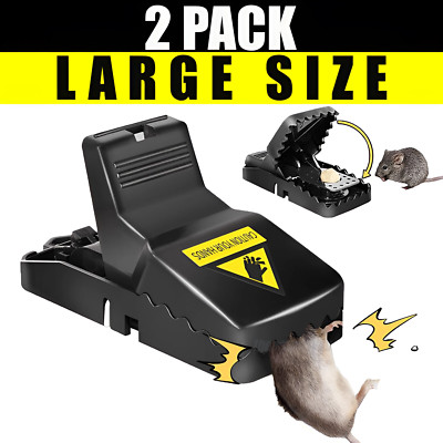 LARGE Mouse Traps Rat Mice Rodent Killer Snap Trap Reusable Heavy Duty ...