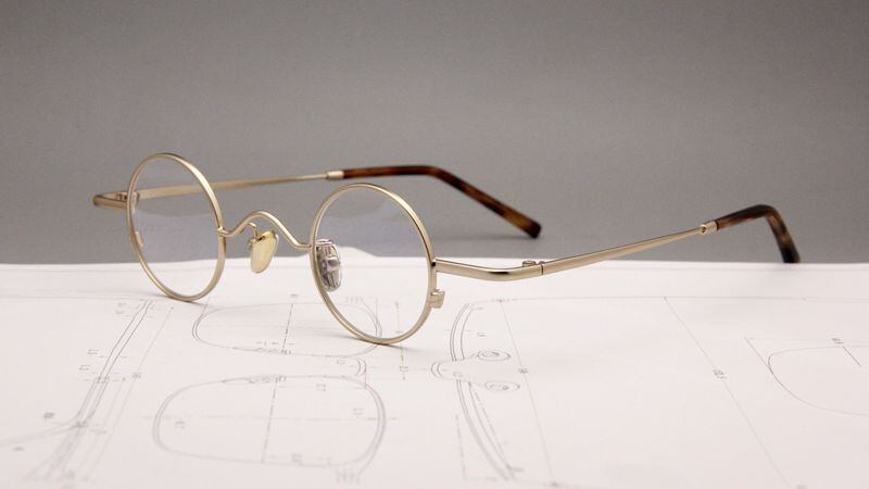 Classic Retro Small Round Spectacles Glasses Vintage Gold Eyeglass ...