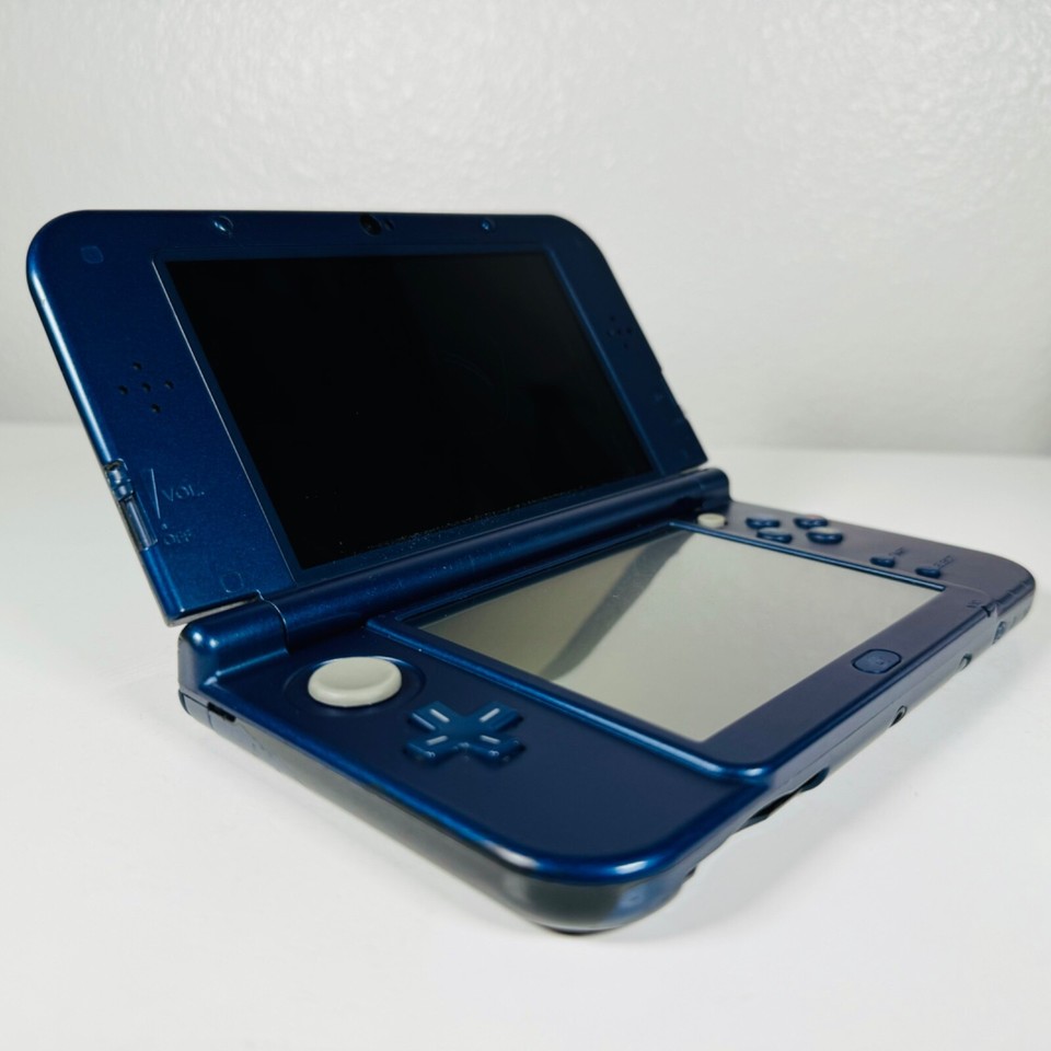 New Nintendo 3DS XL LL Metallic Blue Console *Top IPS* w/ LCD Dot USA ...