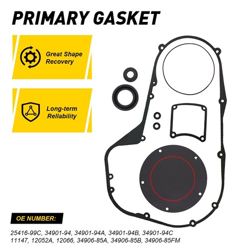 Primary Gasket Fit Set 2006 Street 11147 Glide 12052A 25416-99c 12066 ...