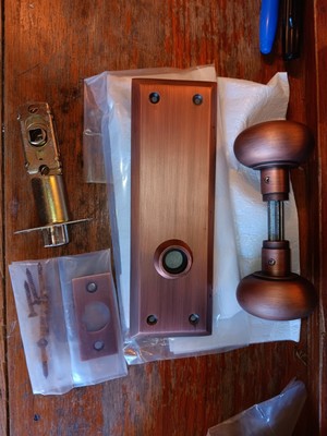 New York Passage Interior Door Set- Adjustable Backset - Oil Rubbed ...