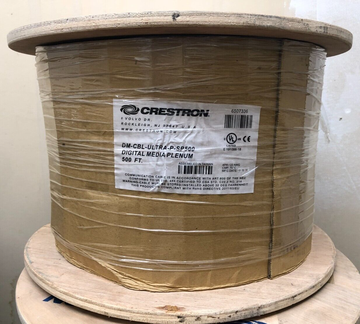 Crestron DM-CBL-ULTRA-P-SP500 DigitalMedia™ Ultra Cable, Plenum Type ...