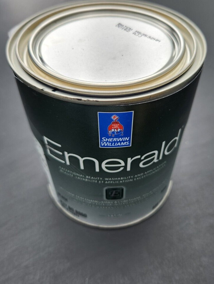 Sherwin Williams Emerald Urethane Trim Enamel, Satin, Black, 938 ml / 1 ...