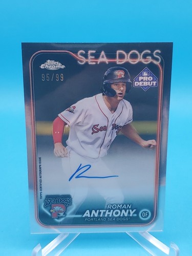 Roman Anthony 2024 Topps Pro Debut #PDC-39 Chrome Refractor Auto 95/99 ...