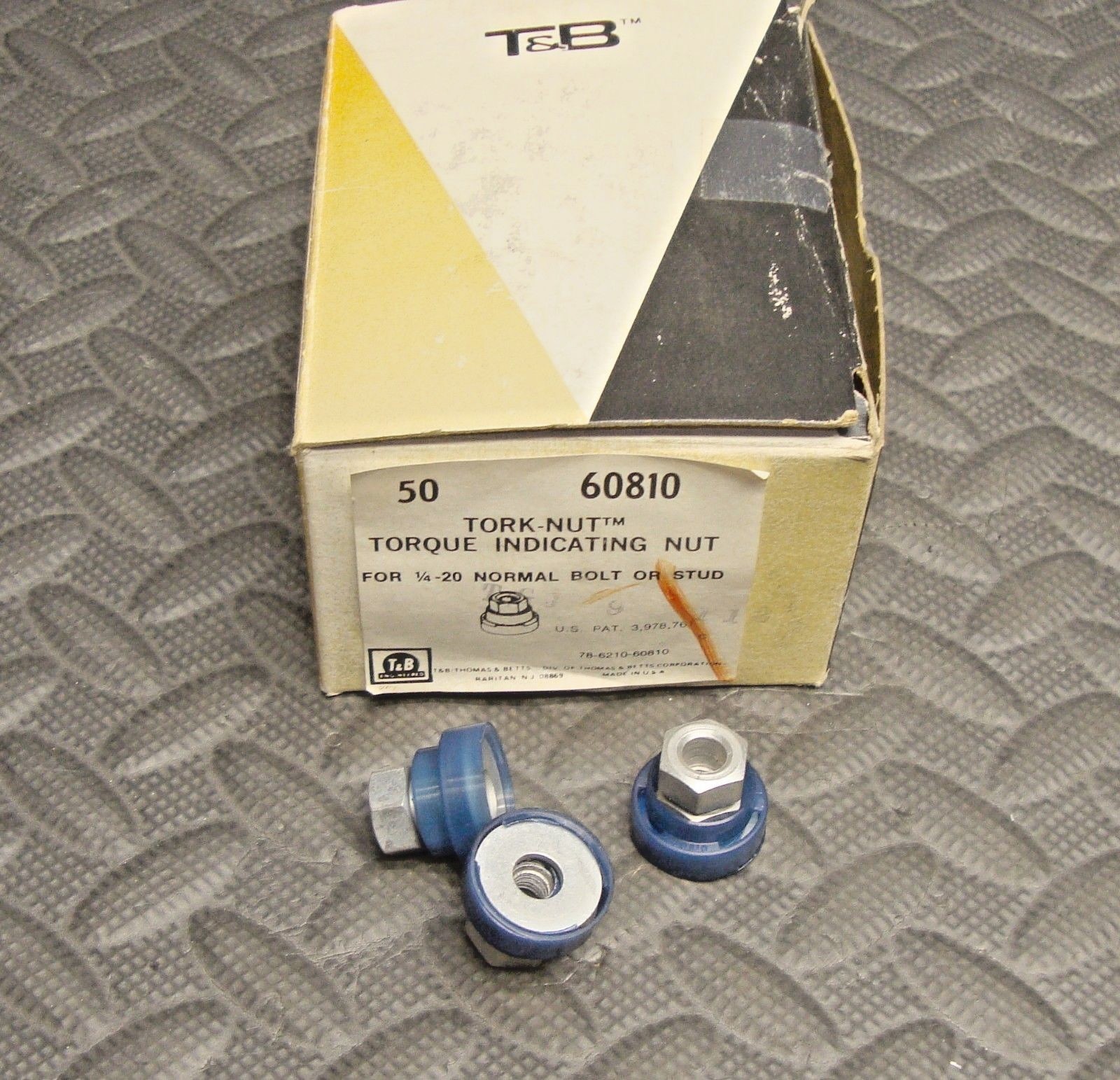 50 Box NEW Thomas & Betts 60810 Torque Indicating Nut 1/4 - 20 " Tork ...