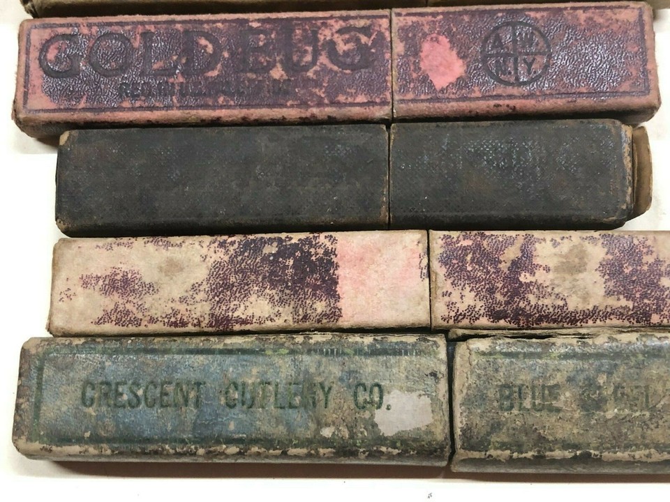 Vintage Straight Razor Boxes "Estate - Lot of 24 Razors Boxes Only ...