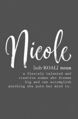 Nicole: Personalized Name Journal for Women (Custom Journal Notebook ...