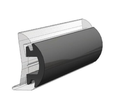 Taco Metals V12-4144BKA Black Rub Rail Insert 1/2"H x 1-3/16"W (By the ...