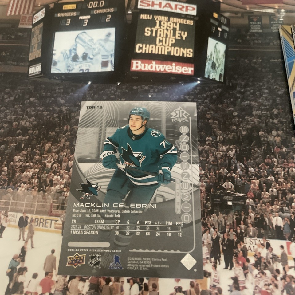 2024-25 UD Extended Triple Dimensions Reflections TDR-12 Macklin ...