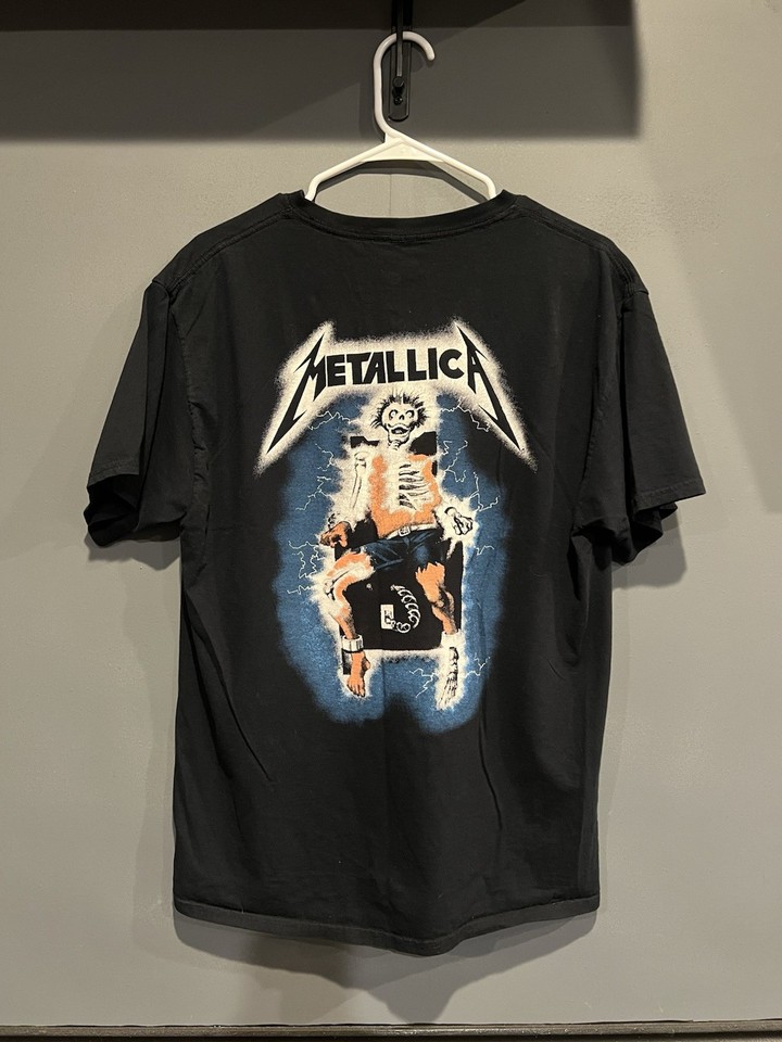 Metallica Ride The Lightning Graphic Print T-Shirt Men’s Size Large | eBay