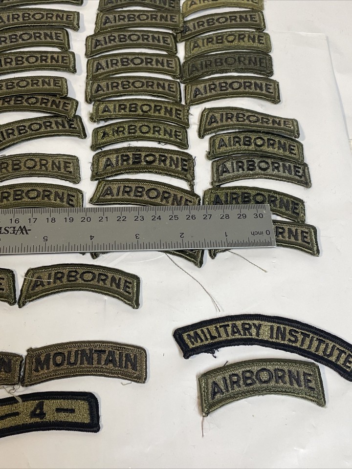 Airborne Mountain Special F US Army Uniform Patch Lot x49 Green OD Shoulder Tabs | eBay