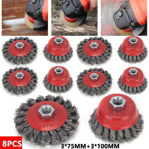 8x Twist Knot Wire for Angle Grinder M14 Crew Wheel Disc & Cup Brush ...