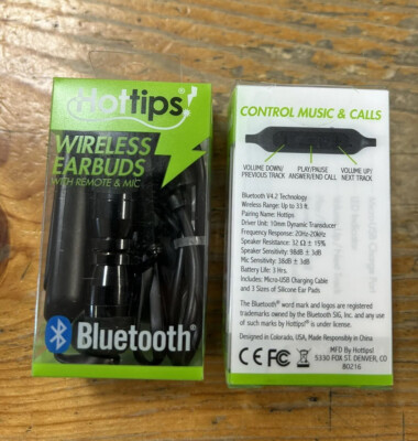 New Hottips Wireless Earbuds with remote and Mic Bluetooth NEW in ...