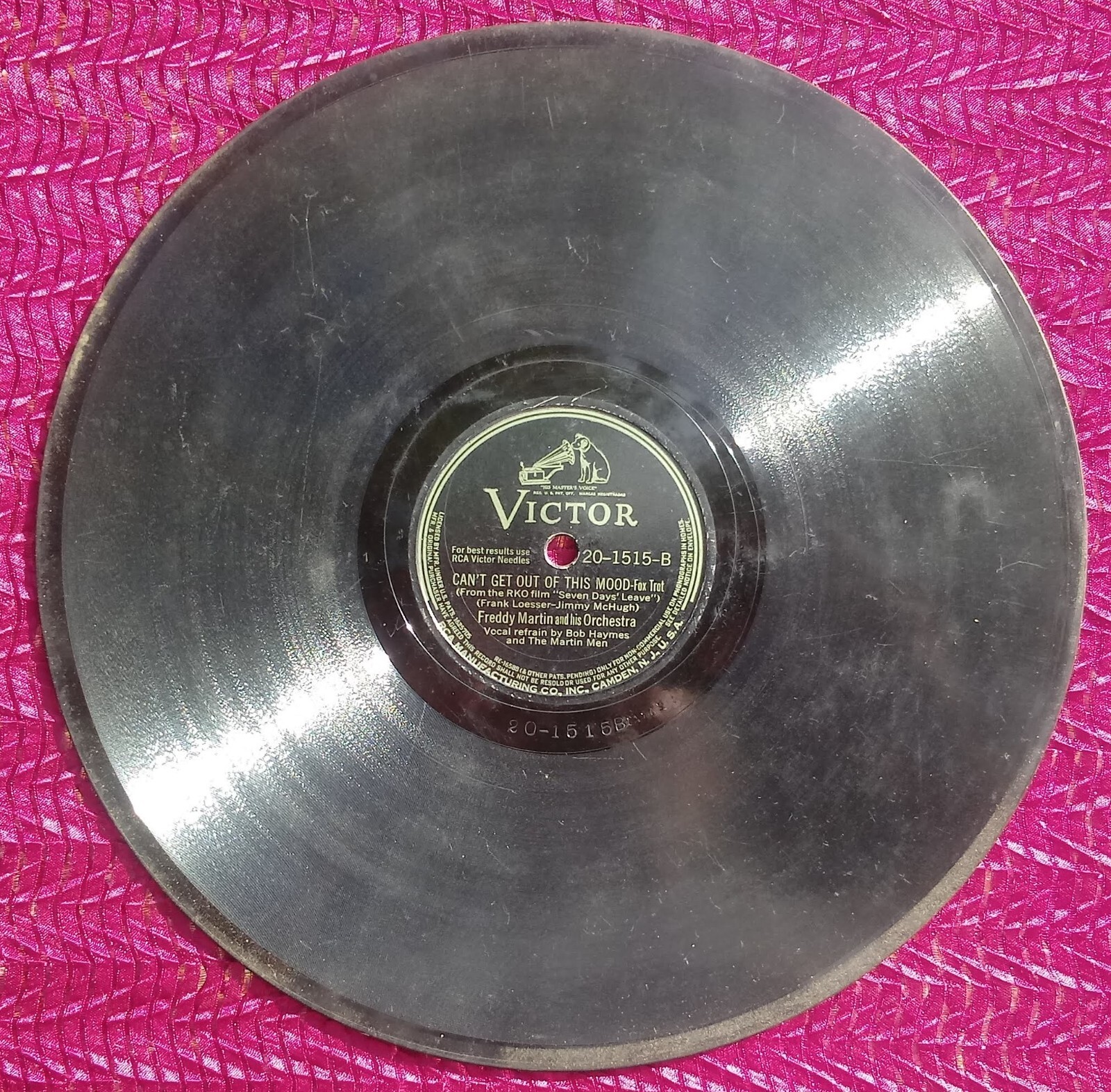 VICTOR 78 RPM RECORD - CAN'T GET OUT OF THIS MOOD FREDDY MARTIN & HIS ...