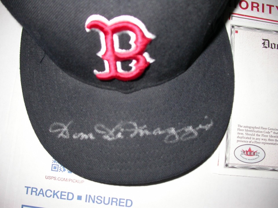 01 Fleer Legacy Red Sox Dom DiMaggio Autographed Baseball Hat/Cap with ...