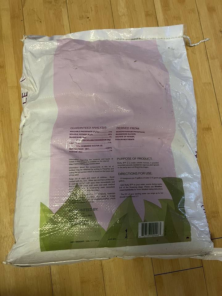FloraFlex Nutrients - Bulky B™ | 25 lb (BRAND NEW - UNOPENED) | eBay