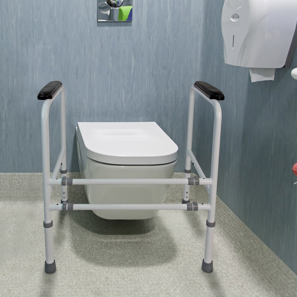 Toilet Safety Frame Support Standing Aid Grab Handle Adjustable Elderly ...