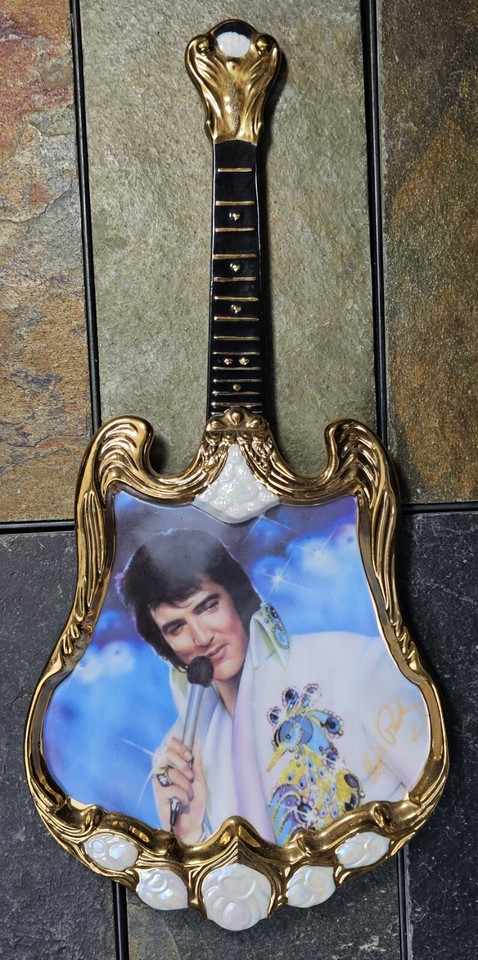 Elvis Presley Guitar Shape Collector Plate Collection Entertainer of ...