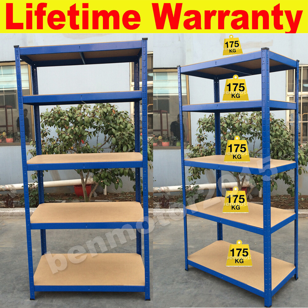 Heavy Duty Garage Racking Storage Shelving Units Boltless Metal Shelves ...