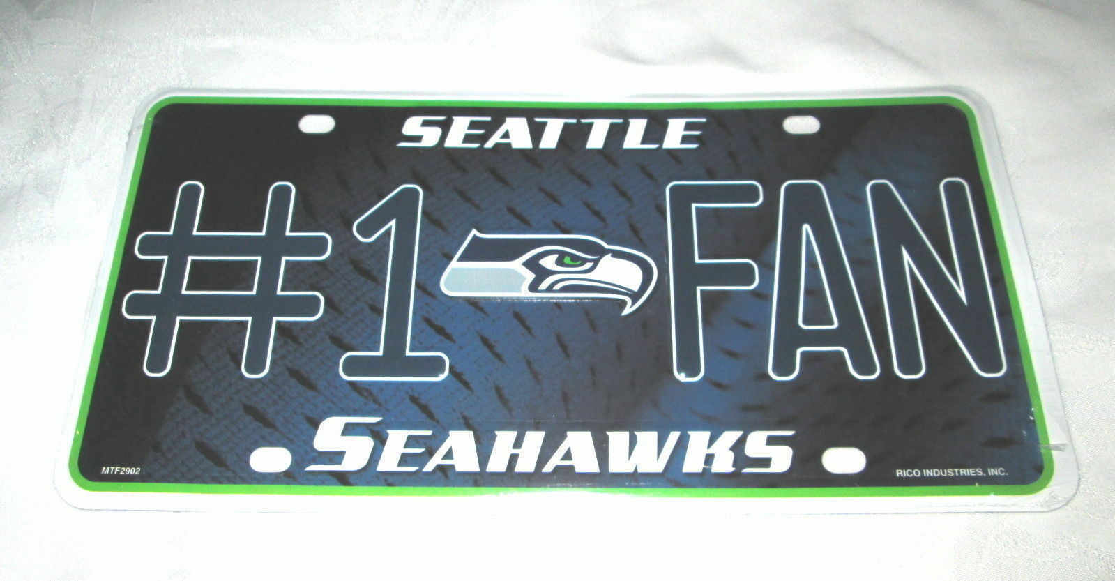 SEATTLE SEAHAWKS #1 FAN EMBOSSED METAL LICENSE PLATE #12 - NEW | eBay