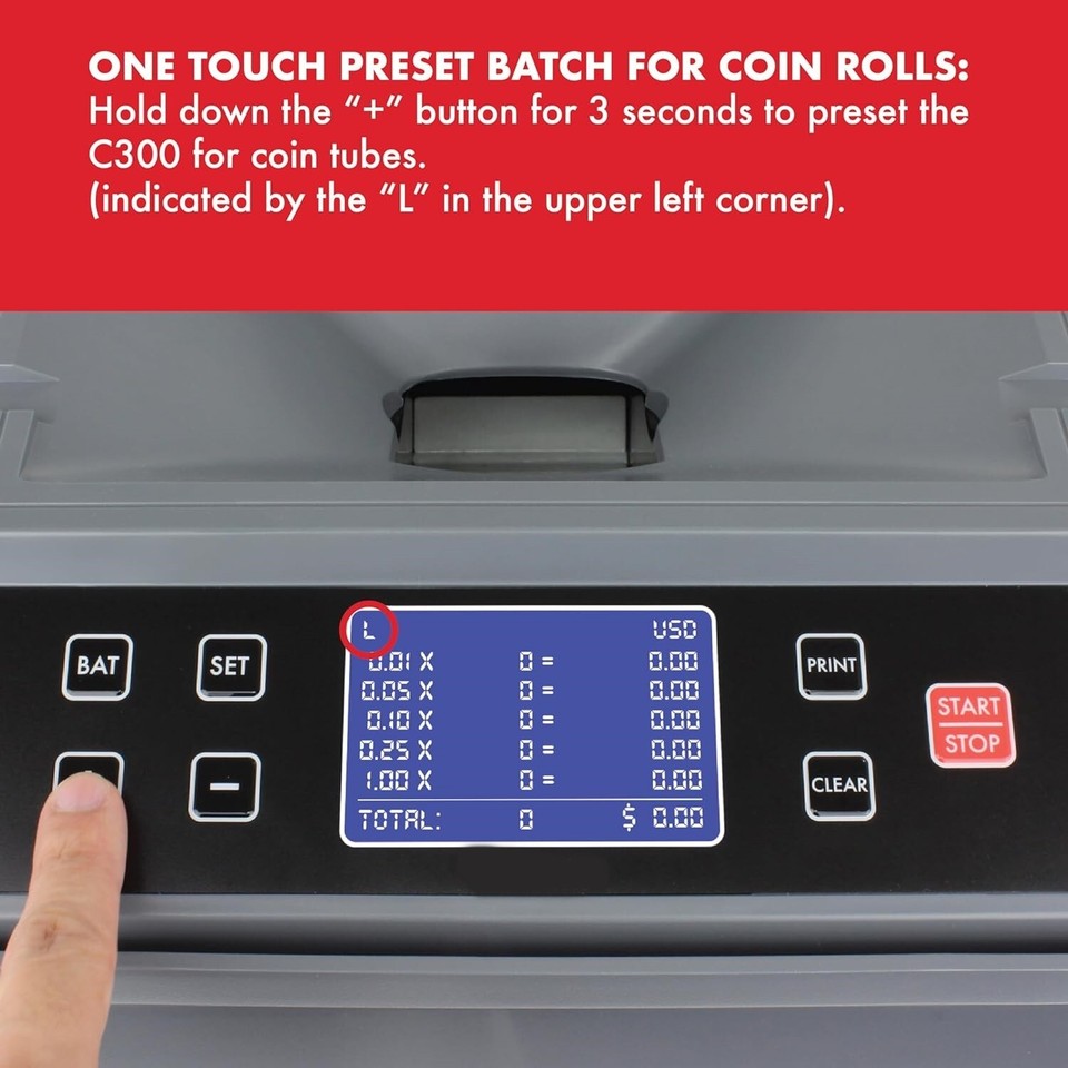 Coin sorter and wrapper machine manual with crank money change counter ...