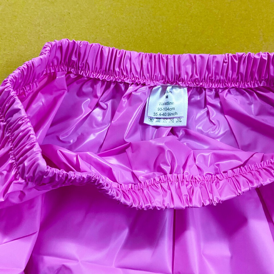 PURPLE PVC Plastic Pants Adult DIAPER Incontinence Underwear Night ...