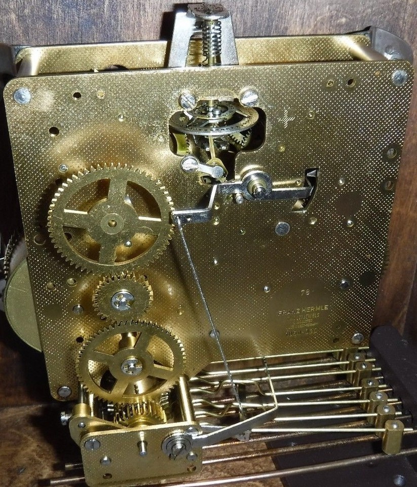 HARRIS MALLOW LANDMARK U.S.A TRIPLE CHIME 8DAY BRACKET CLOCK WORKING ...